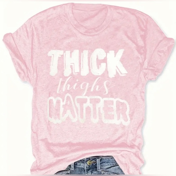 Printed Perfection Boutique | Tops | Plus Size Tshirt Light Pink Thick ...